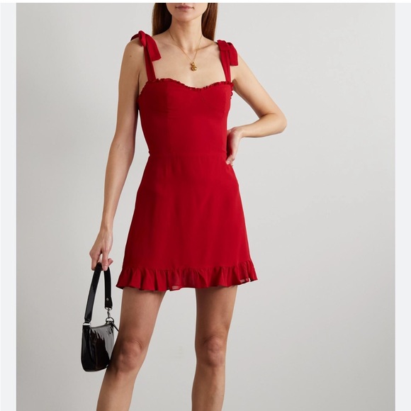 Reformation | Dresses | Reformation Red Short Dress | Poshmark